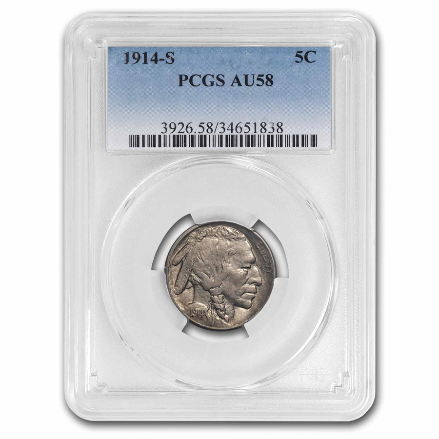 Collectors Corner - 1914-S 5C AU58 PCGS - #66005426